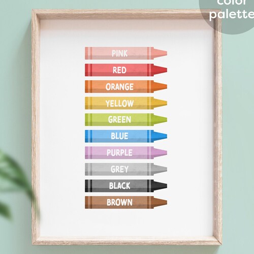 Rainbow Days of the Week Poster Nursery Art Children's | Etsy