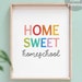 Home Sweet Homeschool Rainbow Classroom Sign Printable - Etsy
