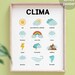 Spanish Weather Educational Poster Learning Spanish Español | Etsy