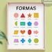 Spanish Shapes Educational Poster Learning Spanish Español | Etsy