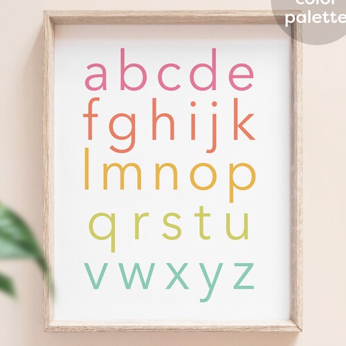 Alphabet Print Abc's Print Lower Case Letters - Etsy