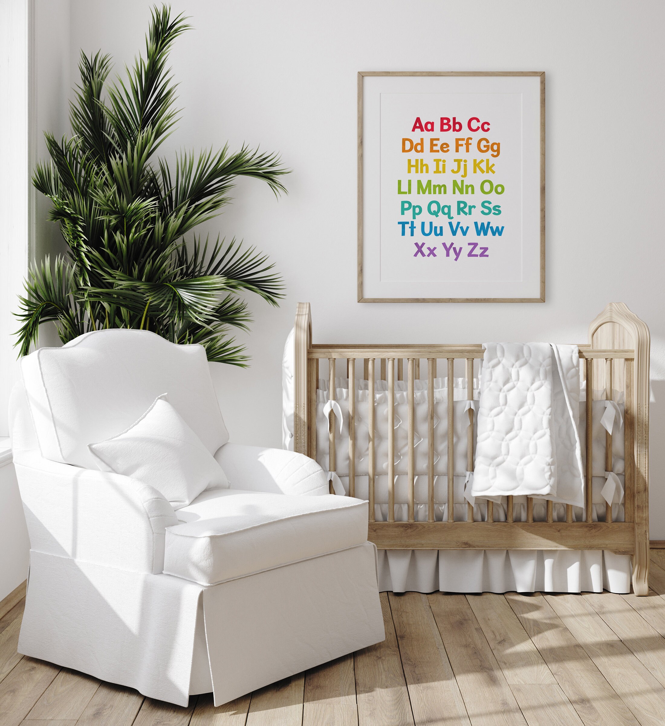 Rainbow Alphabet Printable Nursery Art Abc's Poster | Etsy