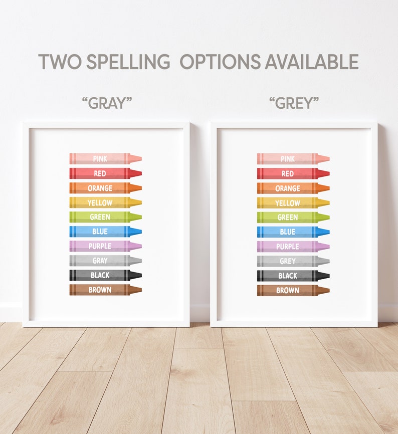 Colors Poster, Educational Poster, Crayon Homeschool Print, Homeschool ...