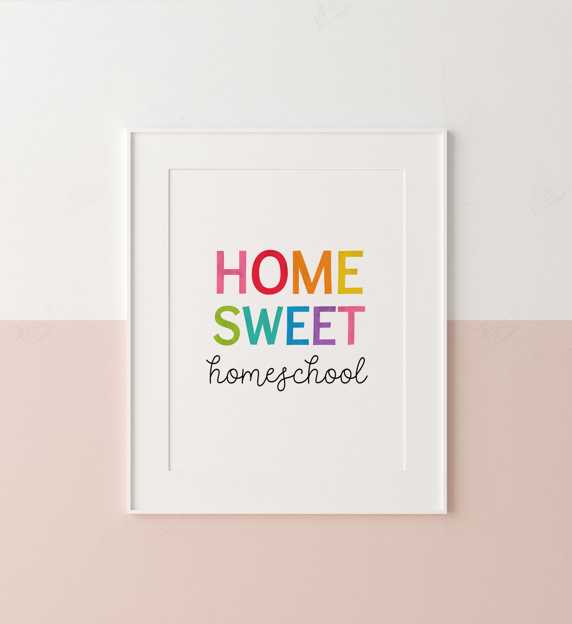 Home Sweet Homeschool Rainbow Classroom Sign Printable | Etsy