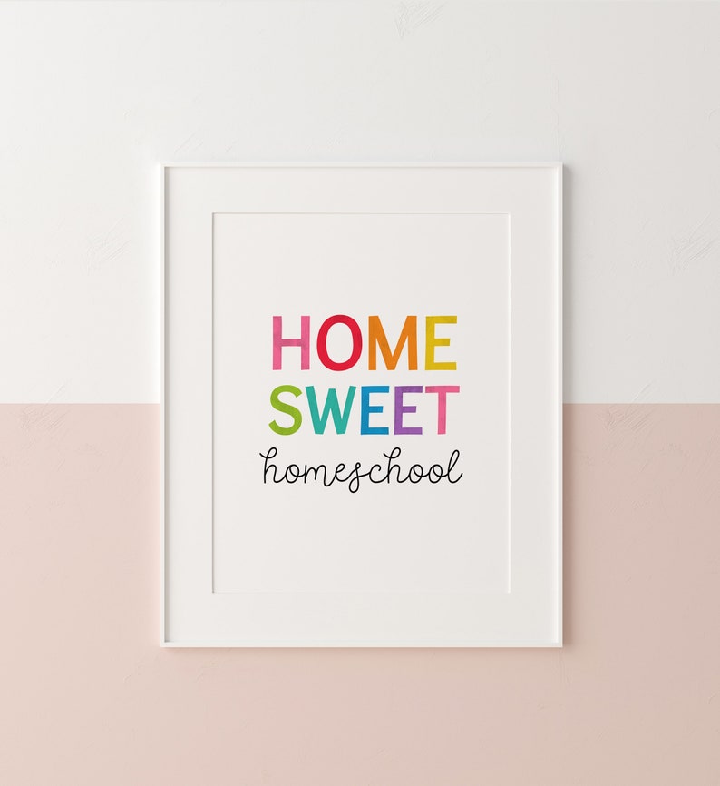 Home Sweet Homeschool Rainbow Classroom Sign Printable - Etsy
