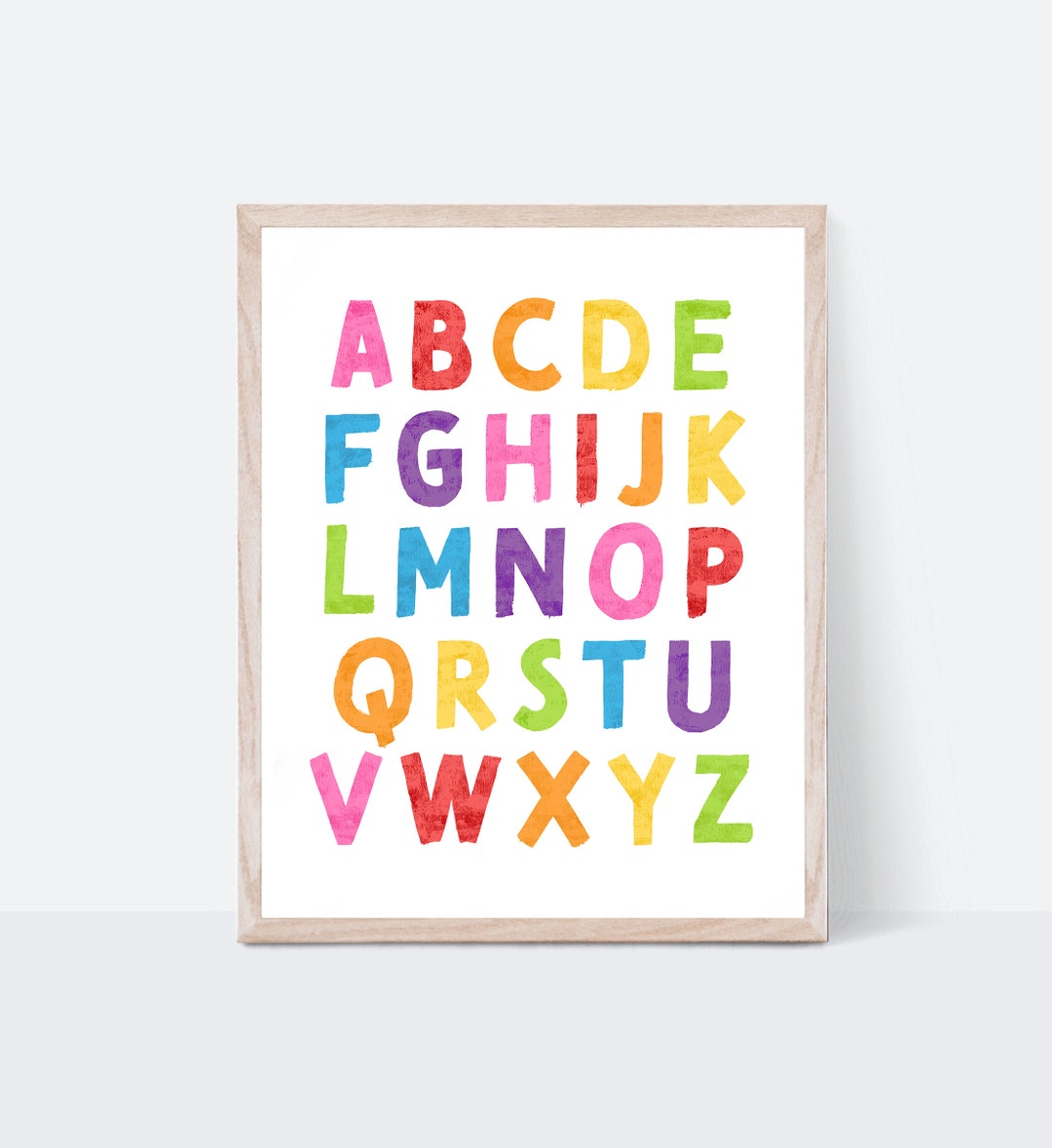 Rainbow Alphabet | Nursery Art | Homeschool Print | Classroom Print ...