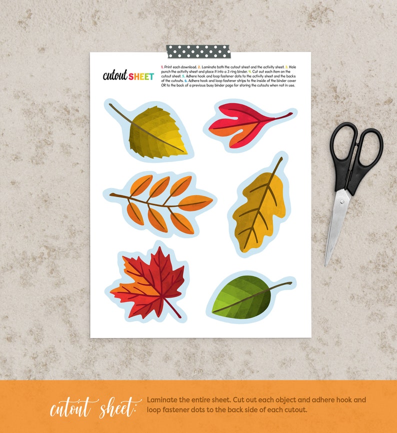 Preschool Fall Busy Binder Printable Shadow Matching - Etsy