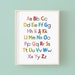Rainbow Alphabet Poster Nursery Art Homeschool Print ABC | Etsy