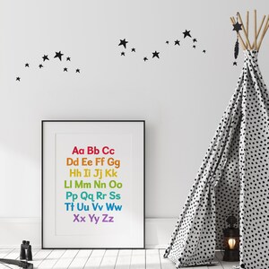 Rainbow Alphabet Printable Nursery Art, Abc's Poster, Homeschool ...