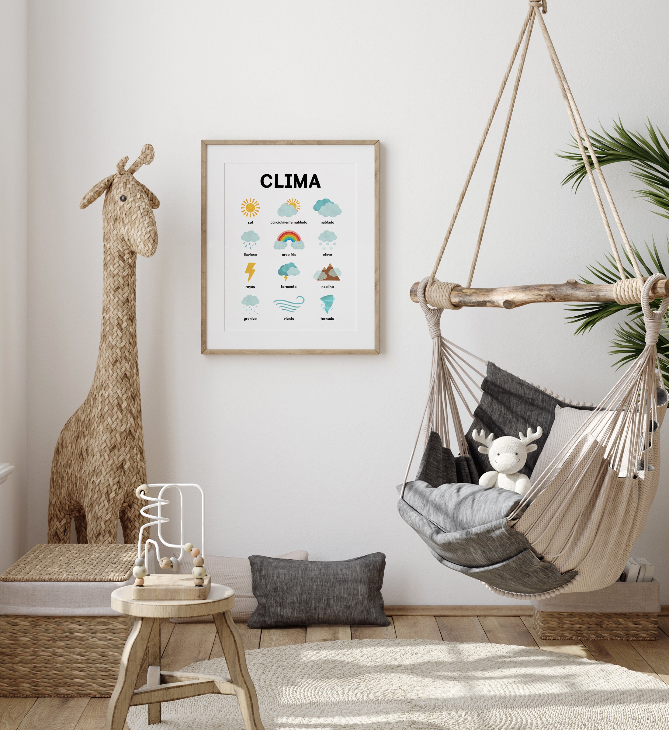 Spanish Weather Educational Poster Learning Spanish Español | Etsy