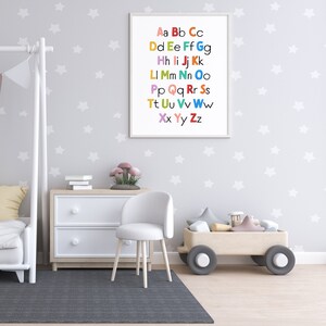 Rainbow Alphabet Poster, Nursery Art, Homeschool Print, ABC Art ...