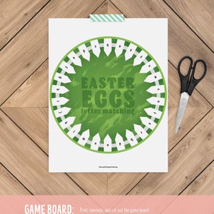 Printable Easter Activity, Letter Matching Game, Learning Uppercase and ...