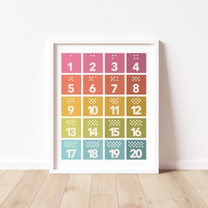 Numbers and Counting Printable Art | Instant Download | Colorful ...