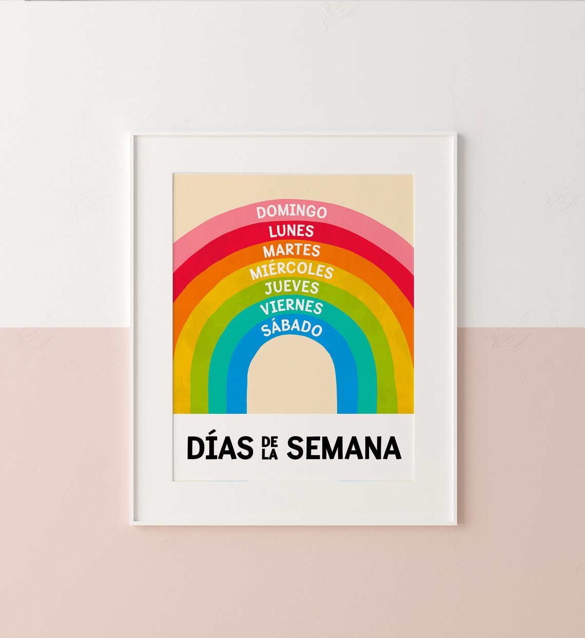 Spanish Days of the Week Educational Poster Learning Spanish - Etsy