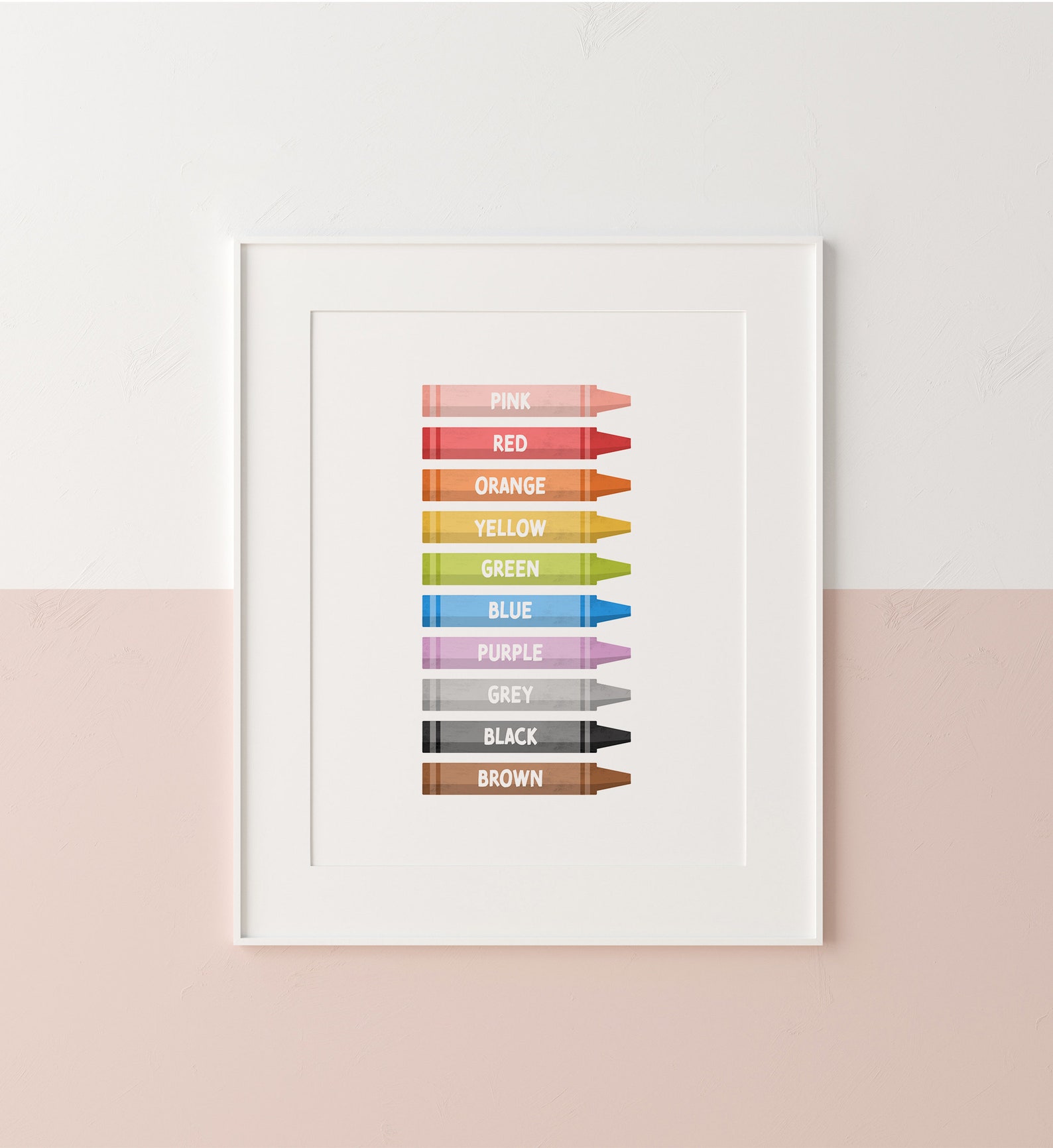 Colors Poster, Educational Poster, Crayon Homeschool Print, Homeschool ...