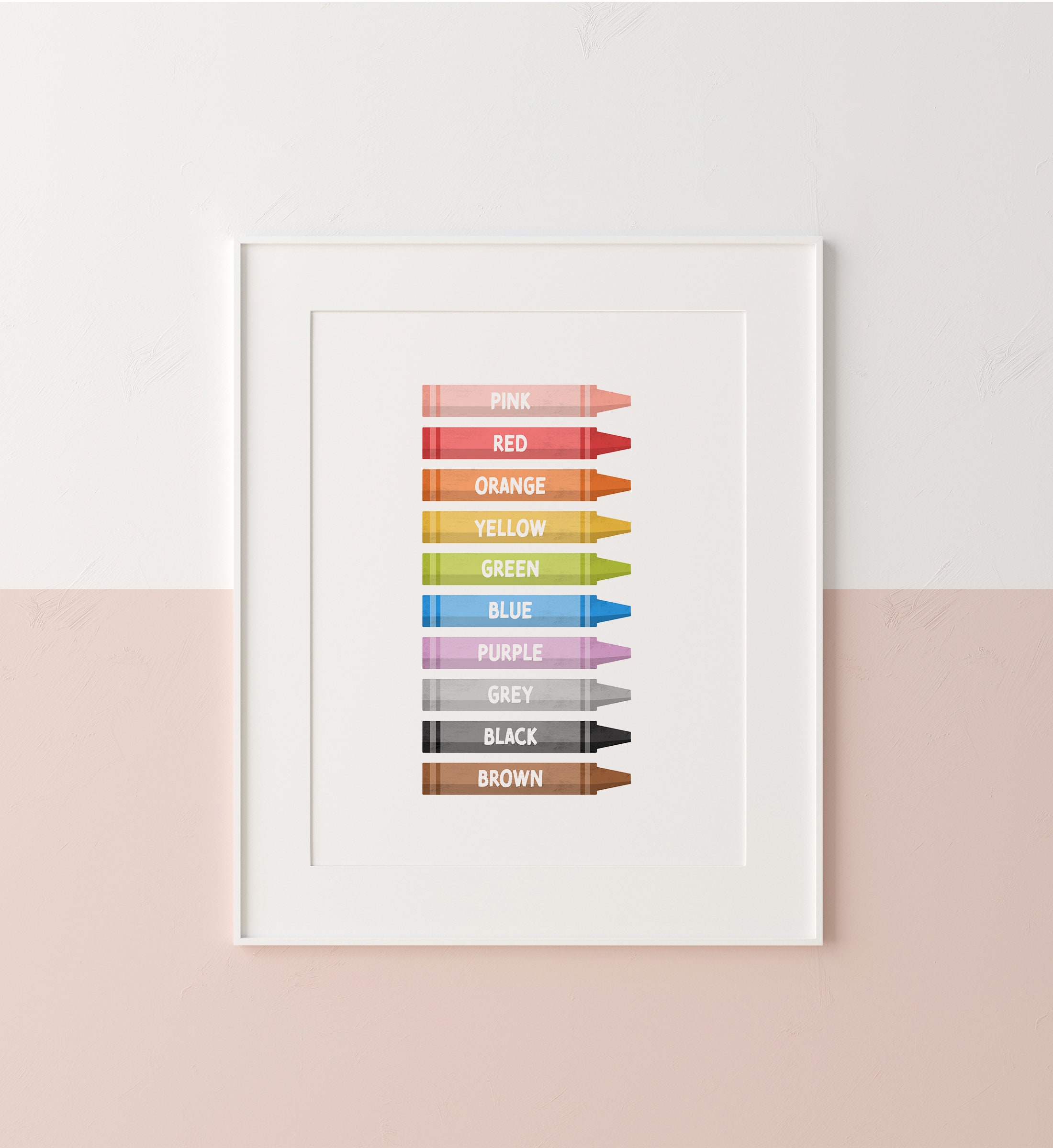 Colors Poster Educational Poster Crayon Homeschool Print - Etsy