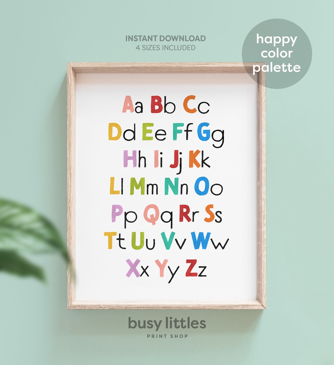 Rainbow Alphabet Poster, Nursery Art, Homeschool Print, ABC Art ...