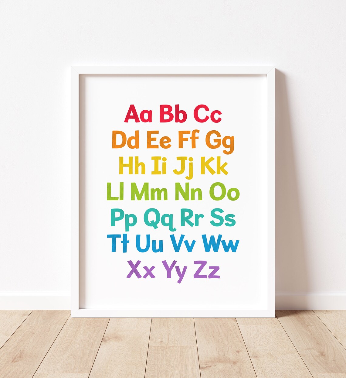 Rainbow Alphabet Printable Nursery Art Abc's Poster | Etsy