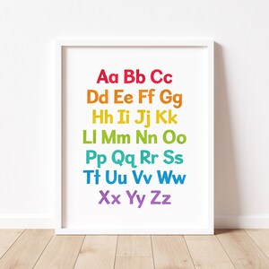 Rainbow Alphabet Printable Nursery Art, Abc's Poster, Homeschool ...