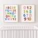 Rainbow Alphabet and Numbers Printable Nursery Art Nursery - Etsy