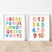 Rainbow Alphabet and Numbers Printable Nursery Art Nursery - Etsy