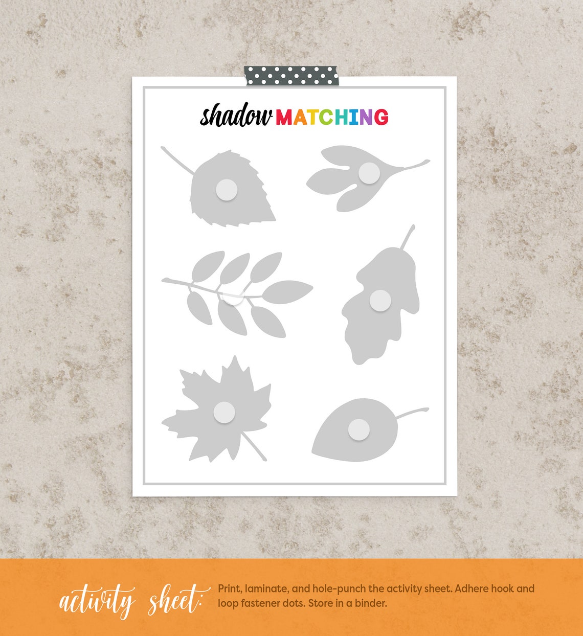 Preschool Fall Busy Binder Printable, Shadow Matching Activity, Busy ...