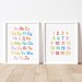 Alphabet and Numbers Printable Art, Colorful Classroom Art, Numbers 1 ...