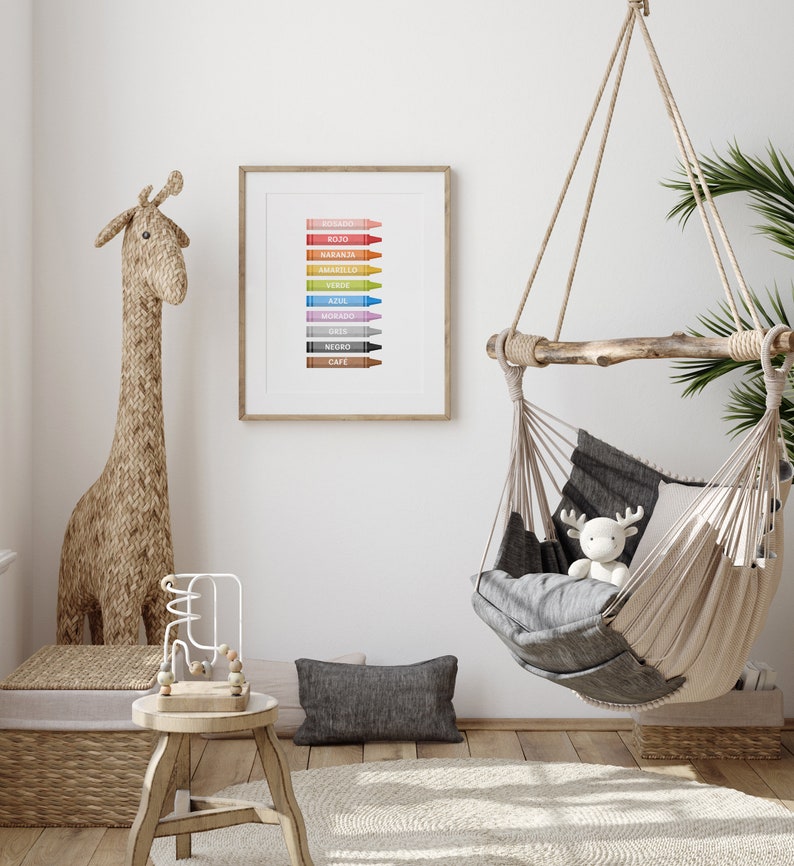 Spanish Colors Educational Poster Learning Spanish Español - Etsy