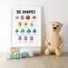 Rainbow 3D Shapes Printable Poster, Instant Download, Learning 3D ...