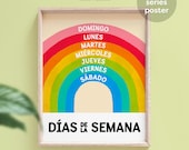 Spanish Days of the Week Educational Poster Learning Spanish - Etsy