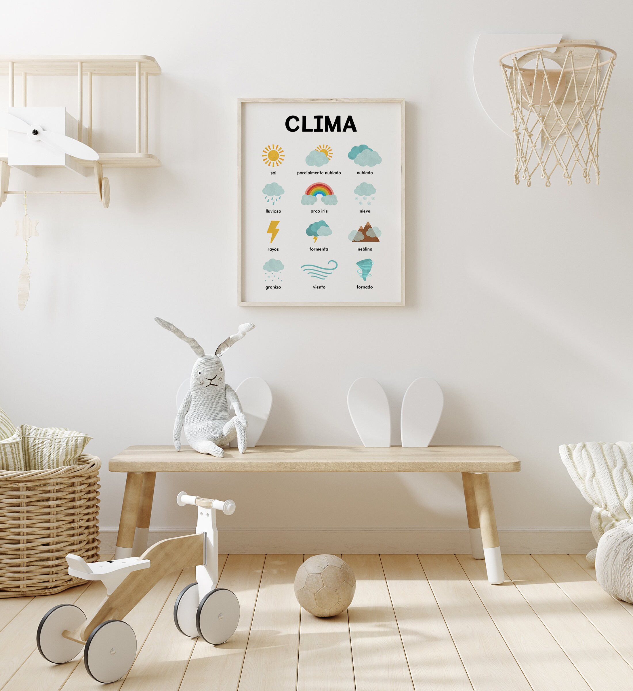 Spanish Weather Educational Poster Learning Spanish Español | Etsy