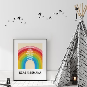 Spanish Days of the Week Educational Poster Learning Spanish - Etsy