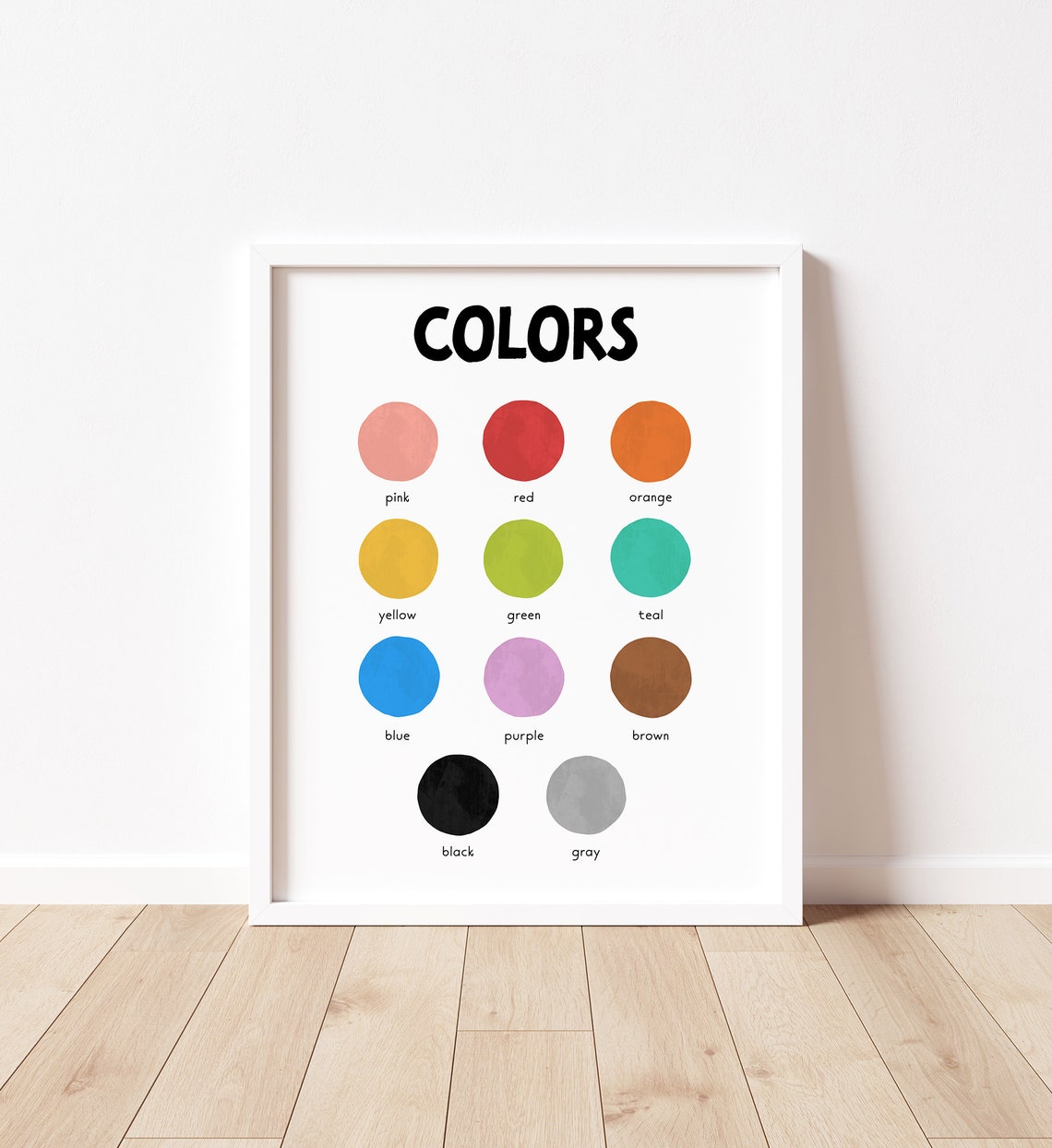 Rainbow Colors Poster Learning Colors Classroom Print | Etsy
