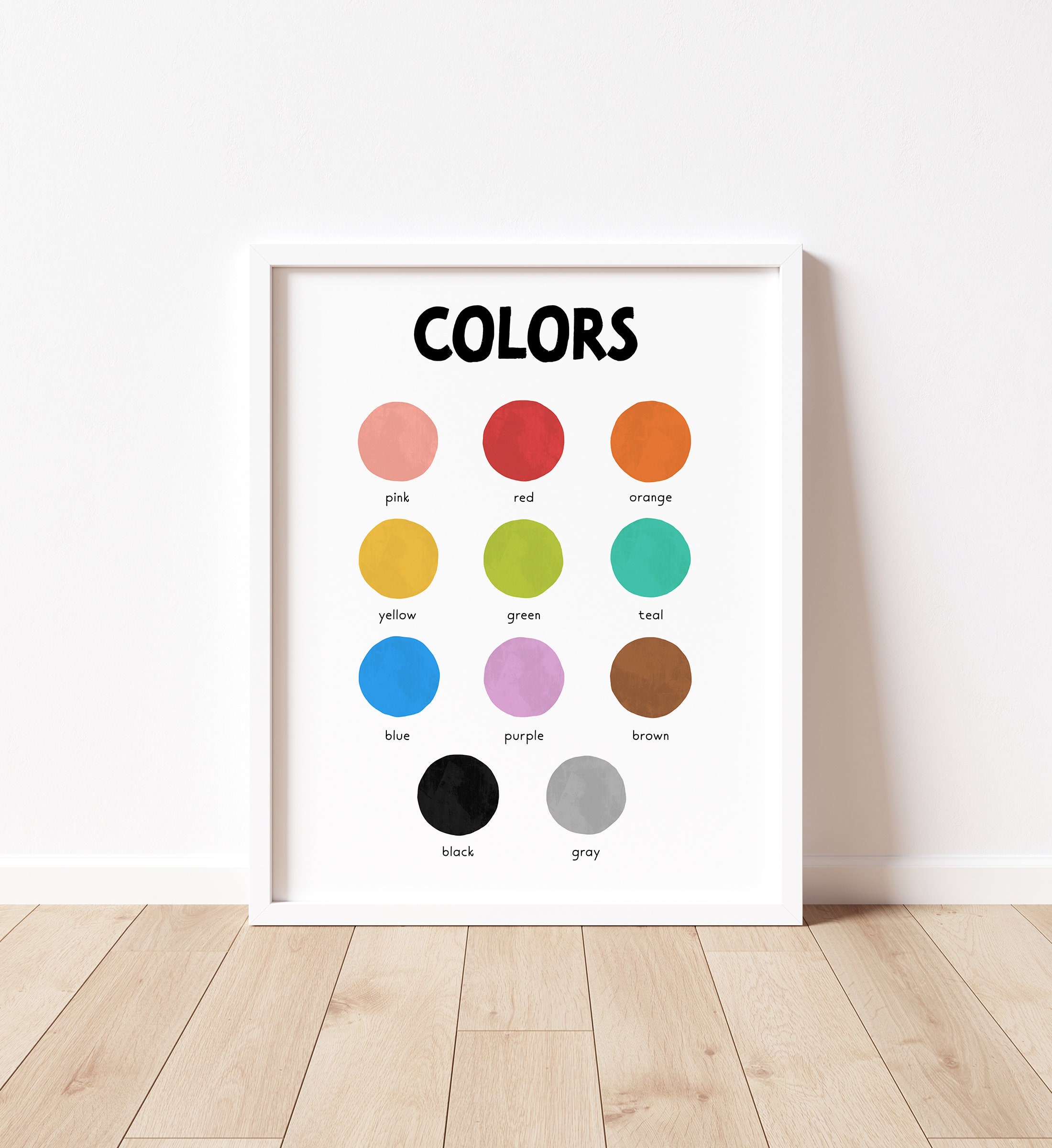 Rainbow Colors Poster Learning Colors Classroom Print | Etsy