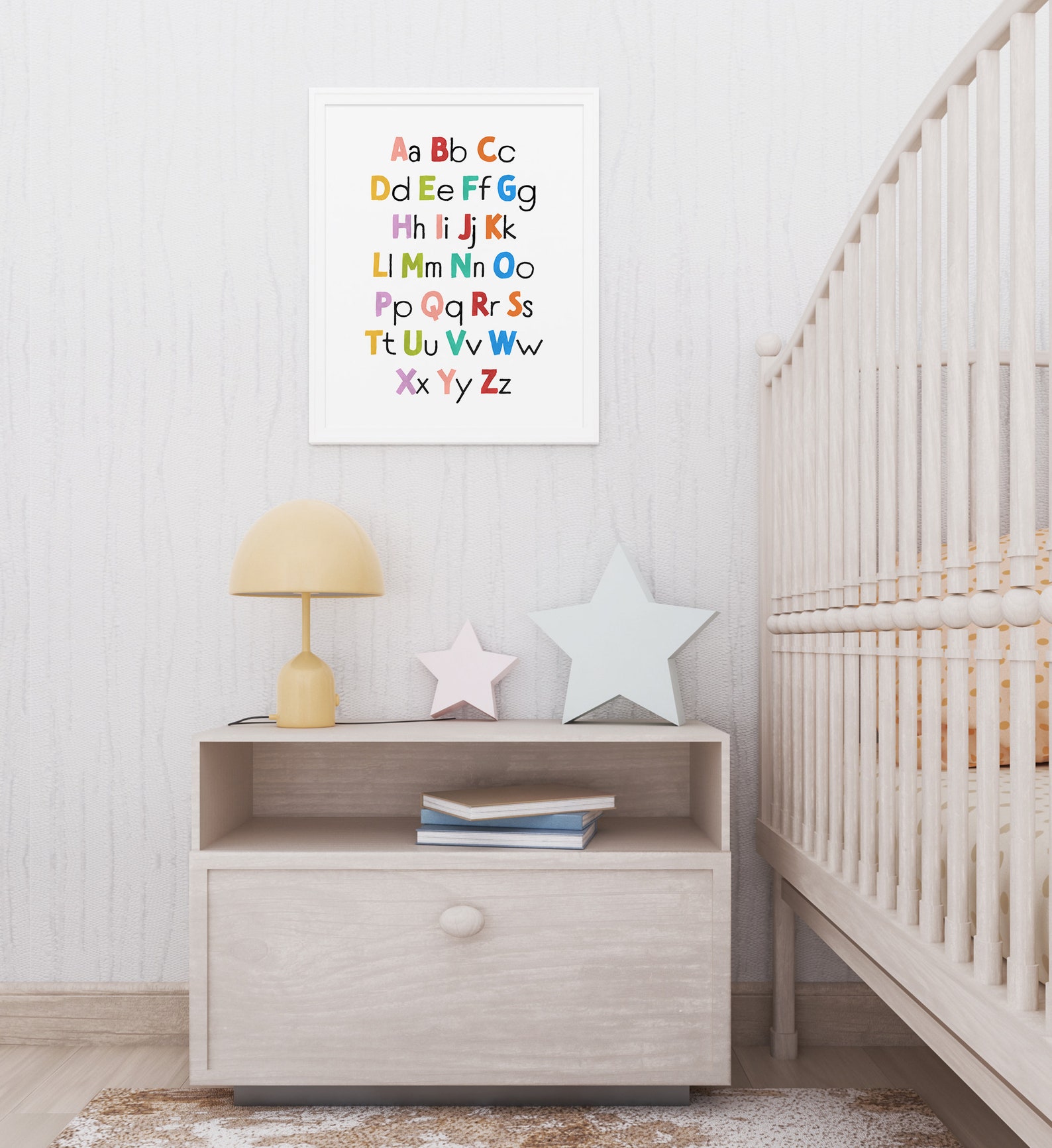 Rainbow Alphabet Poster Nursery Art Homeschool Print ABC - Etsy