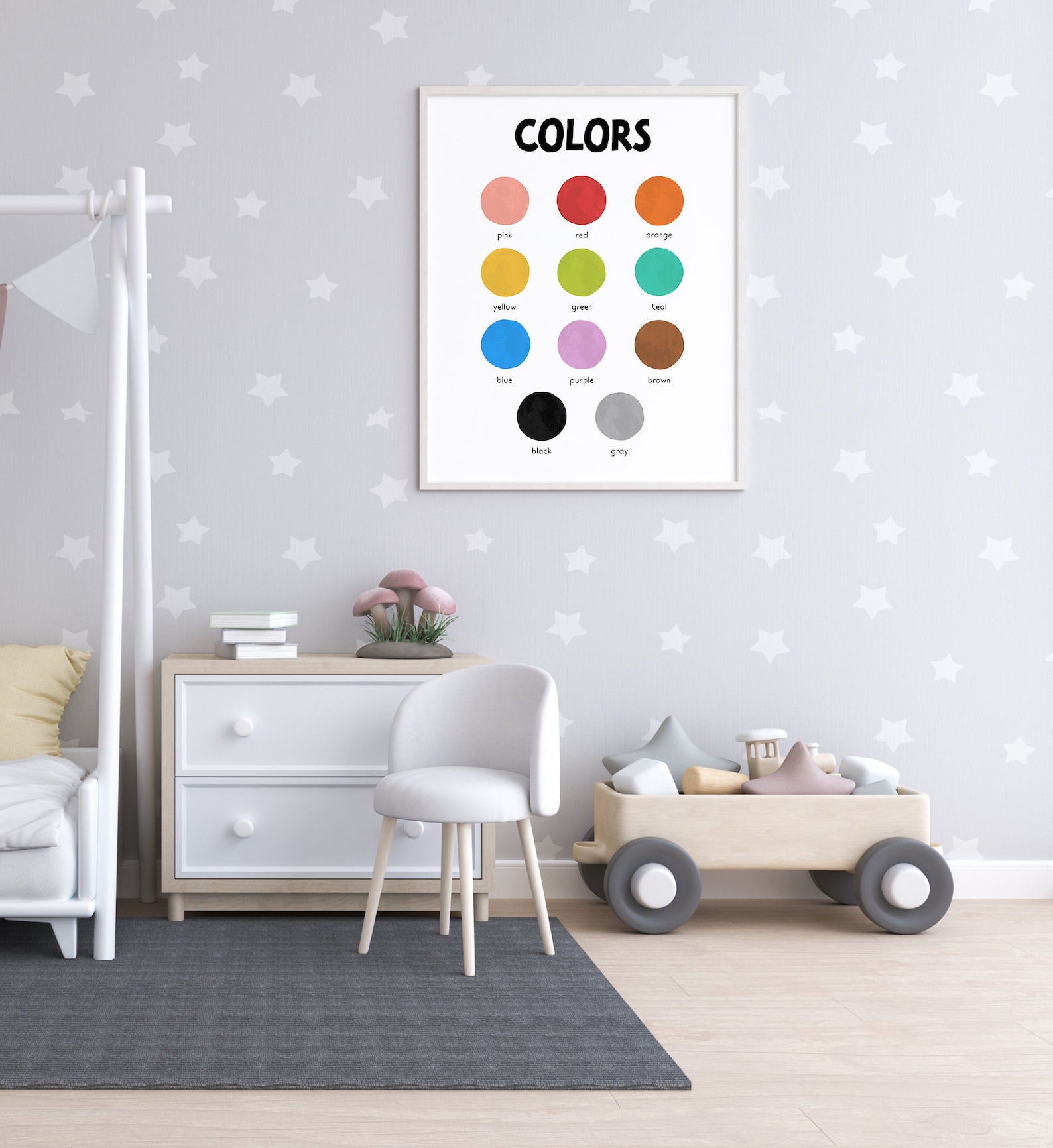 Rainbow Colors Poster Learning Colors Classroom Print | Etsy