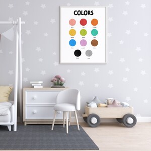 Rainbow Colors Poster, Learning Colors, Classroom Print, Homeschool ...