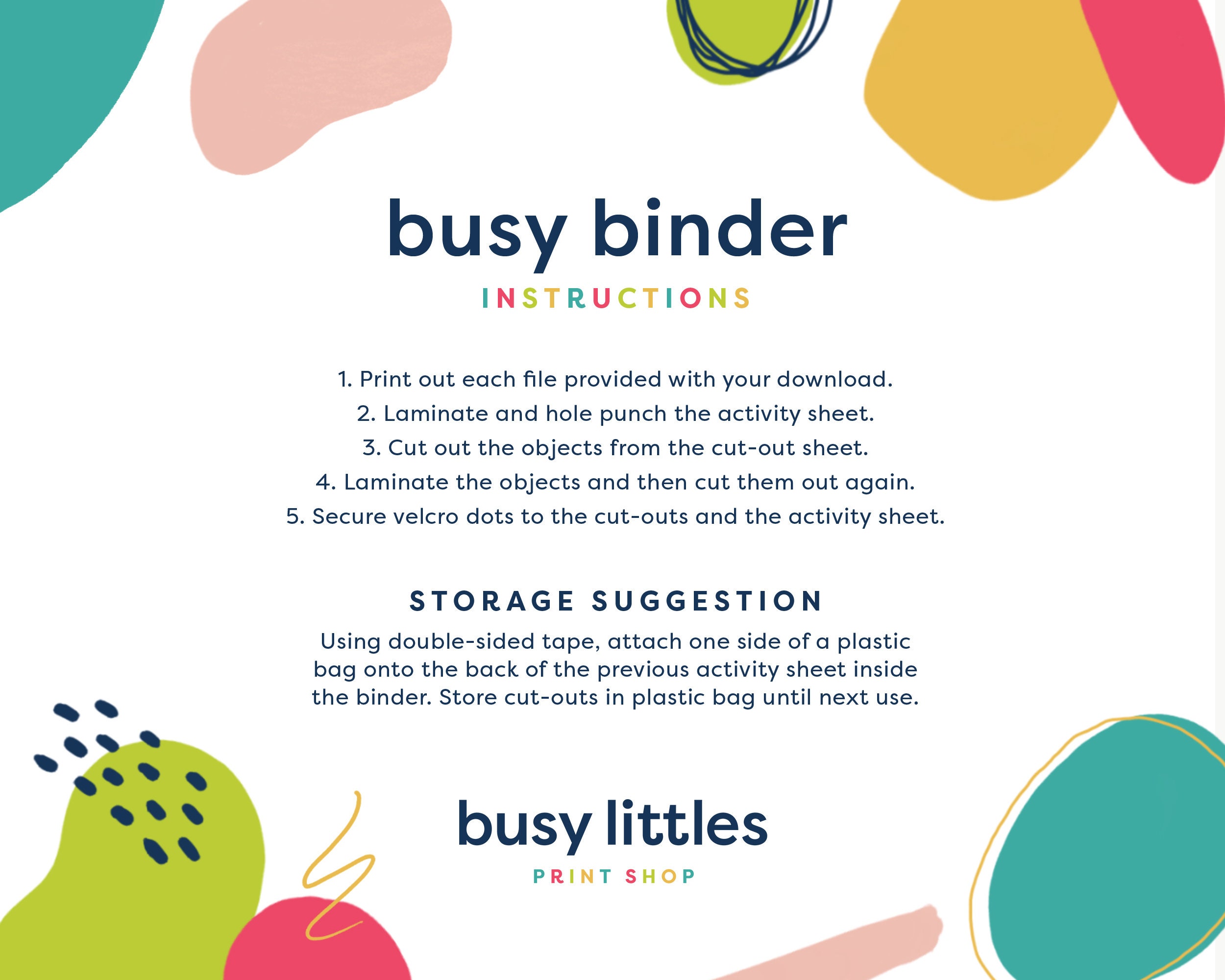 Busy Binder Printable | Learning Shapes | Set of 2 | Toddler Activity ...
