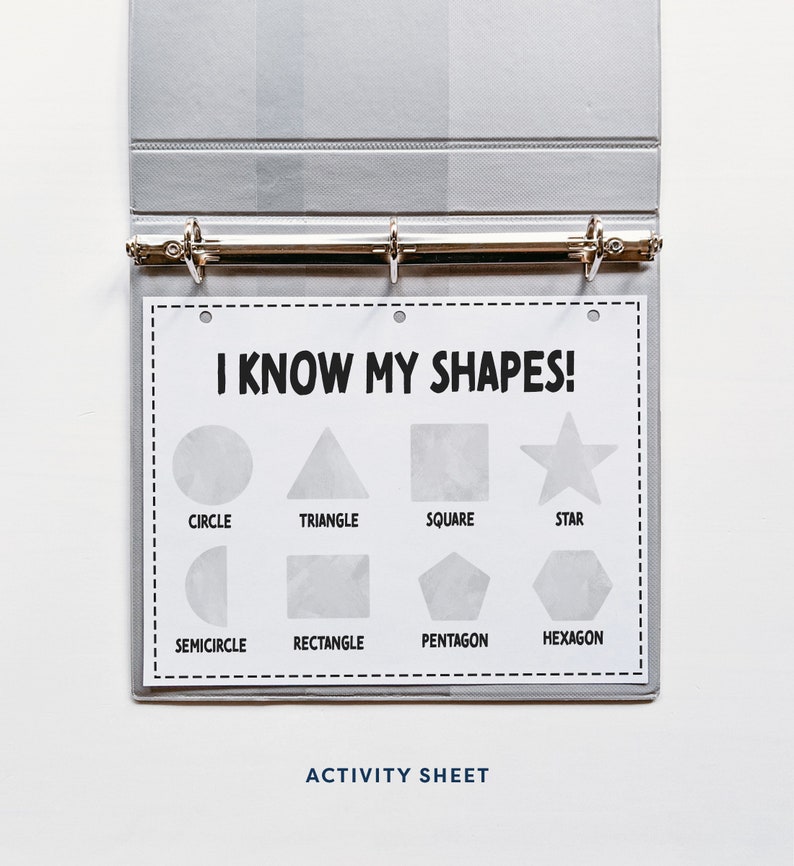 Busy Binder Printable | Learning Shapes | Set of 2 | Toddler Activity ...