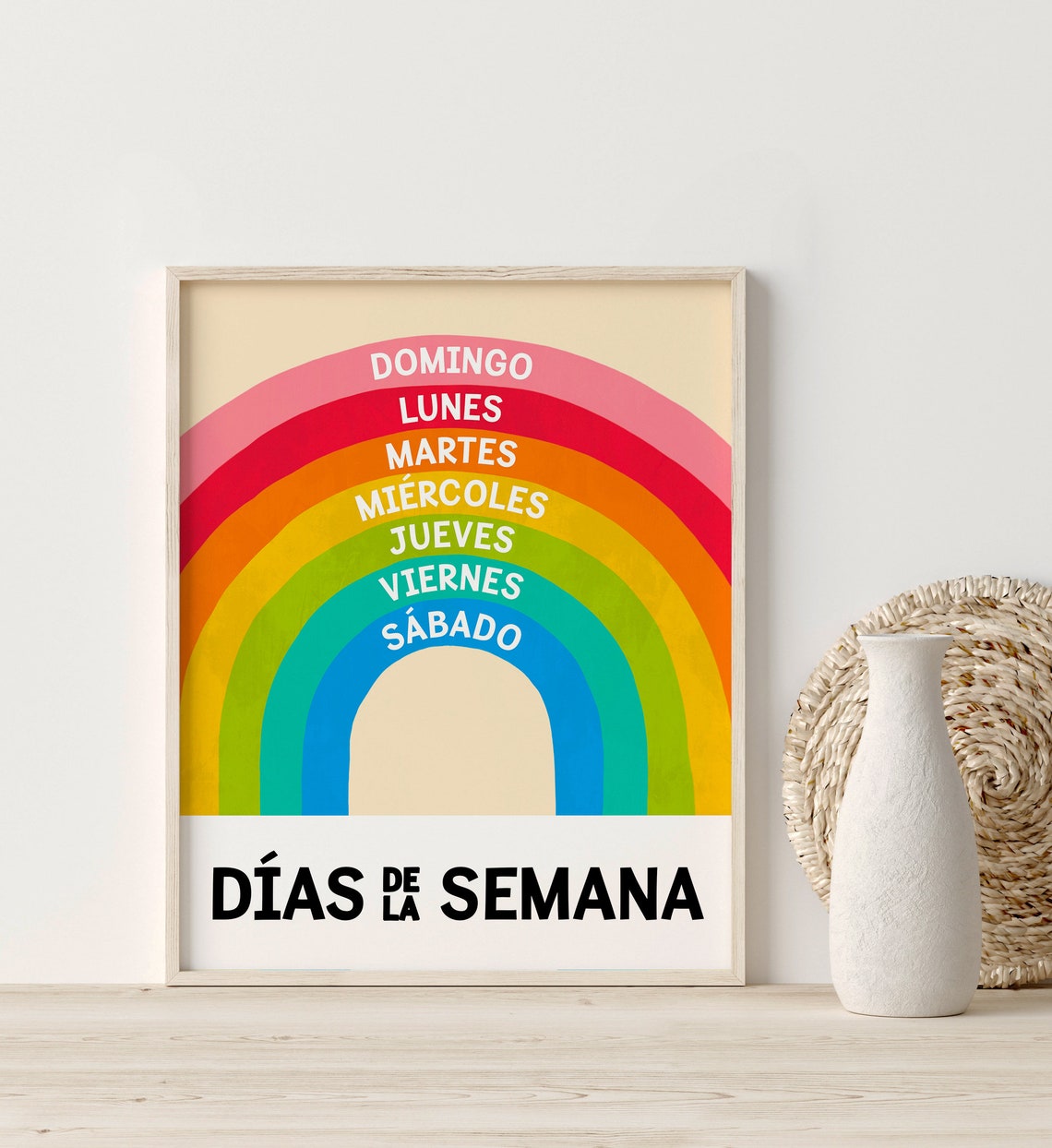 Spanish Days of the Week Educational Poster Learning Spanish - Etsy