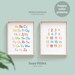 Alphabet and Numbers Printable Art, Colorful Classroom Art, Numbers 1 ...