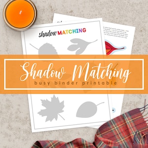 Preschool Fall Busy Binder Printable, Shadow Matching Activity, Busy ...