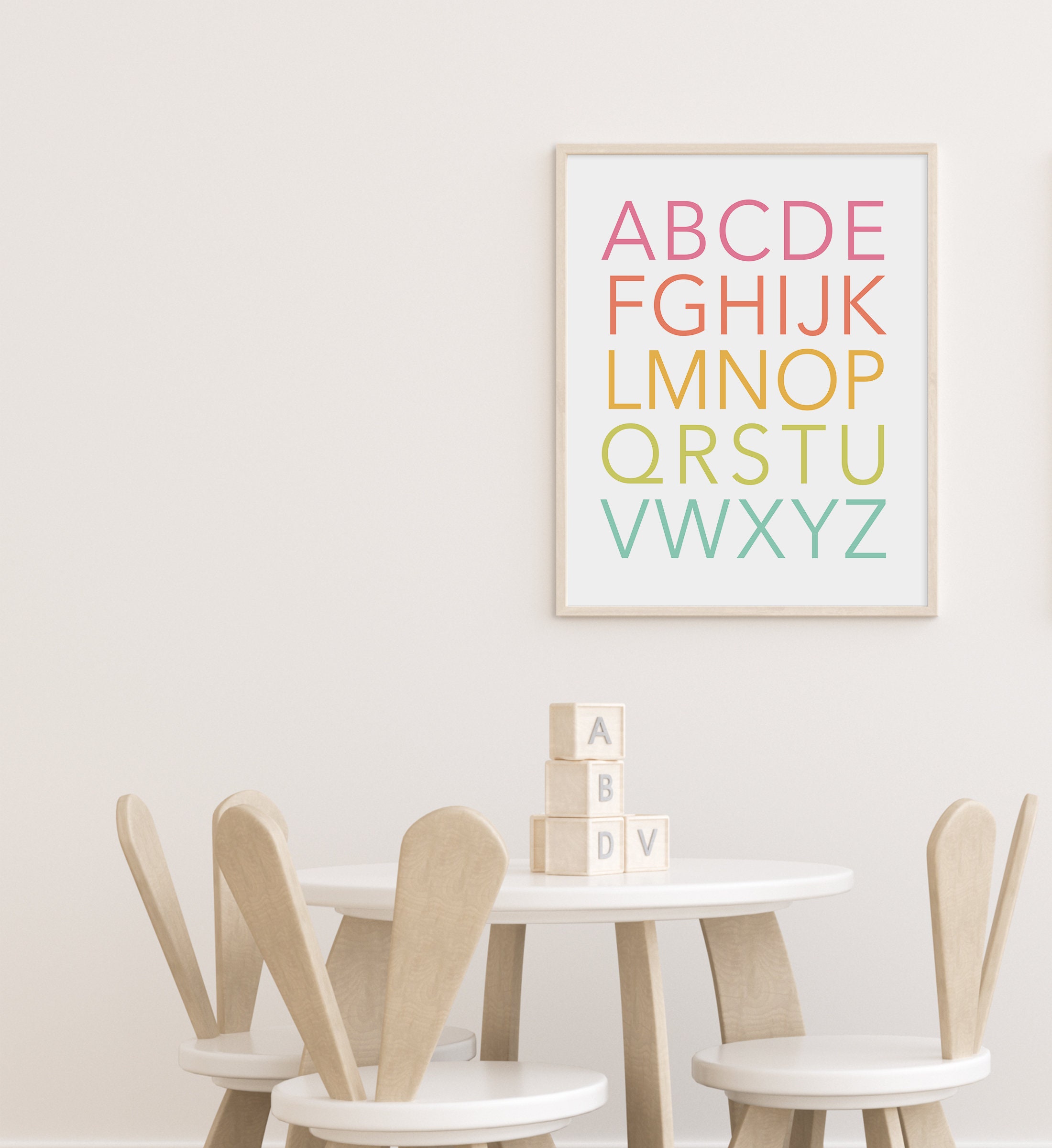 Alphabet Print Abc's Print Upper Case Letters - Etsy