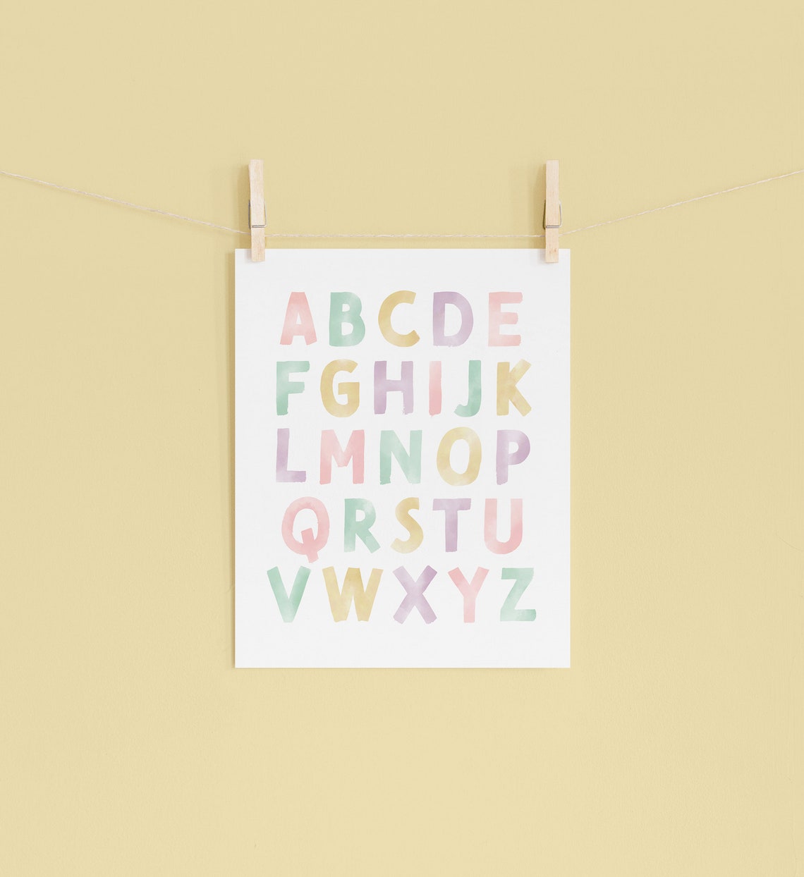 Pastel Nursery Wall Art ABC and Numbers Alphabet Print - Etsy