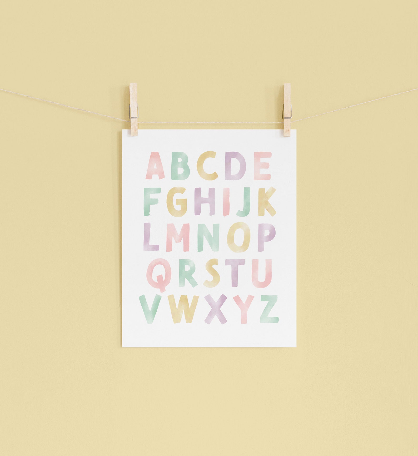 Pastel Nursery Wall Art ABC and Numbers Alphabet Print - Etsy