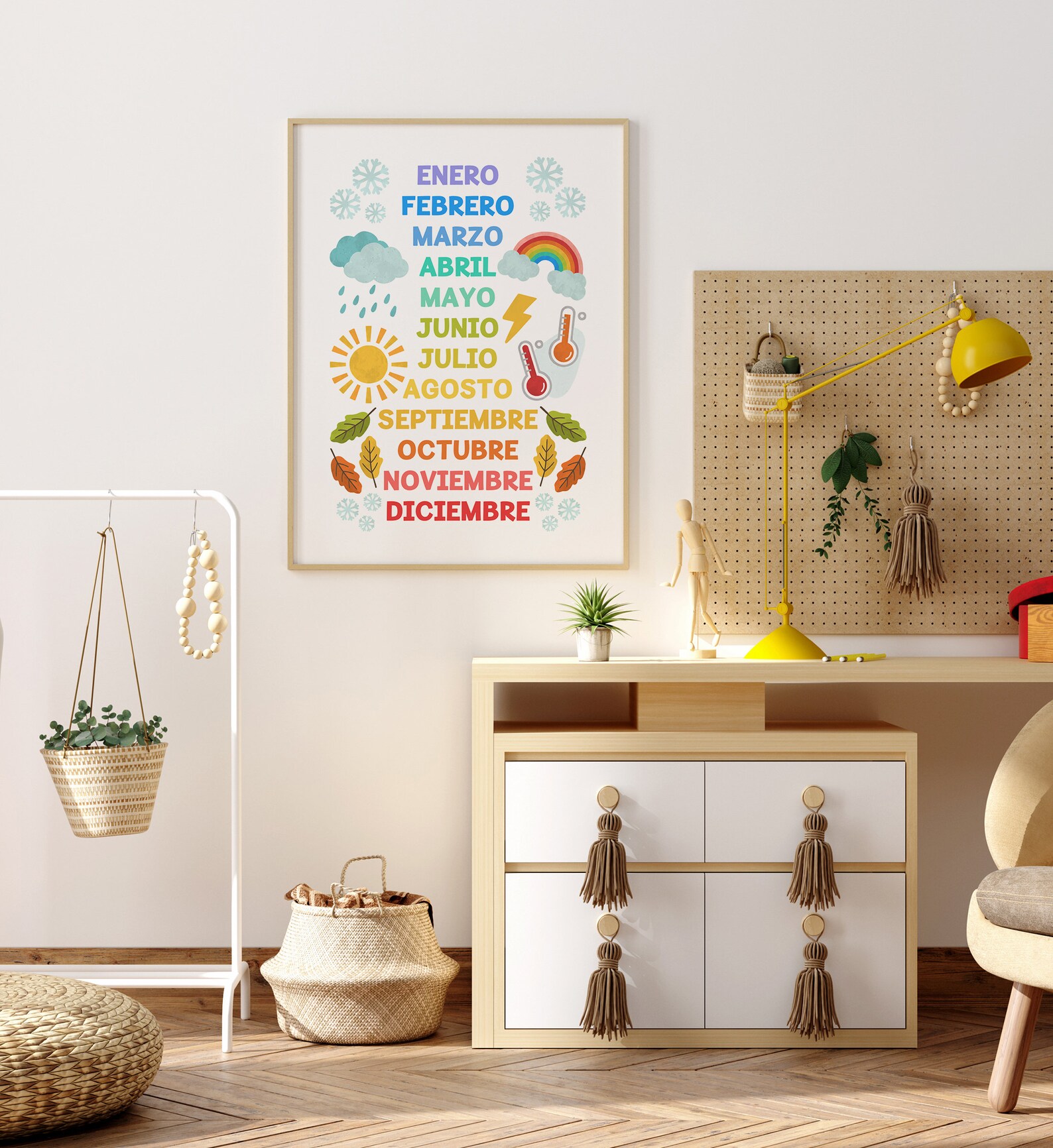 Spanish Months of the Year Educational Poster Learning - Etsy