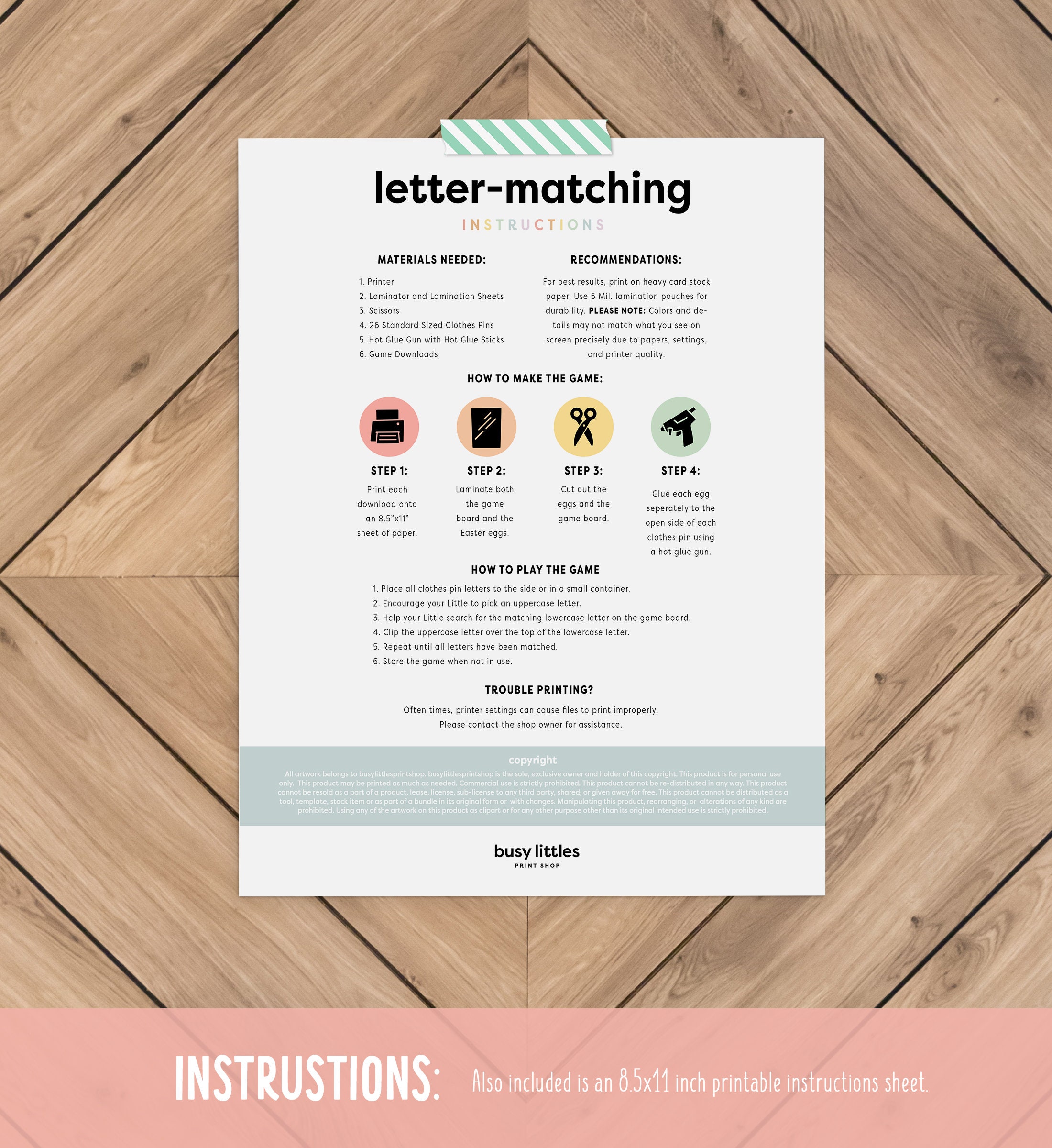 Printable Easter Activity Letter Matching Game Learning | Etsy