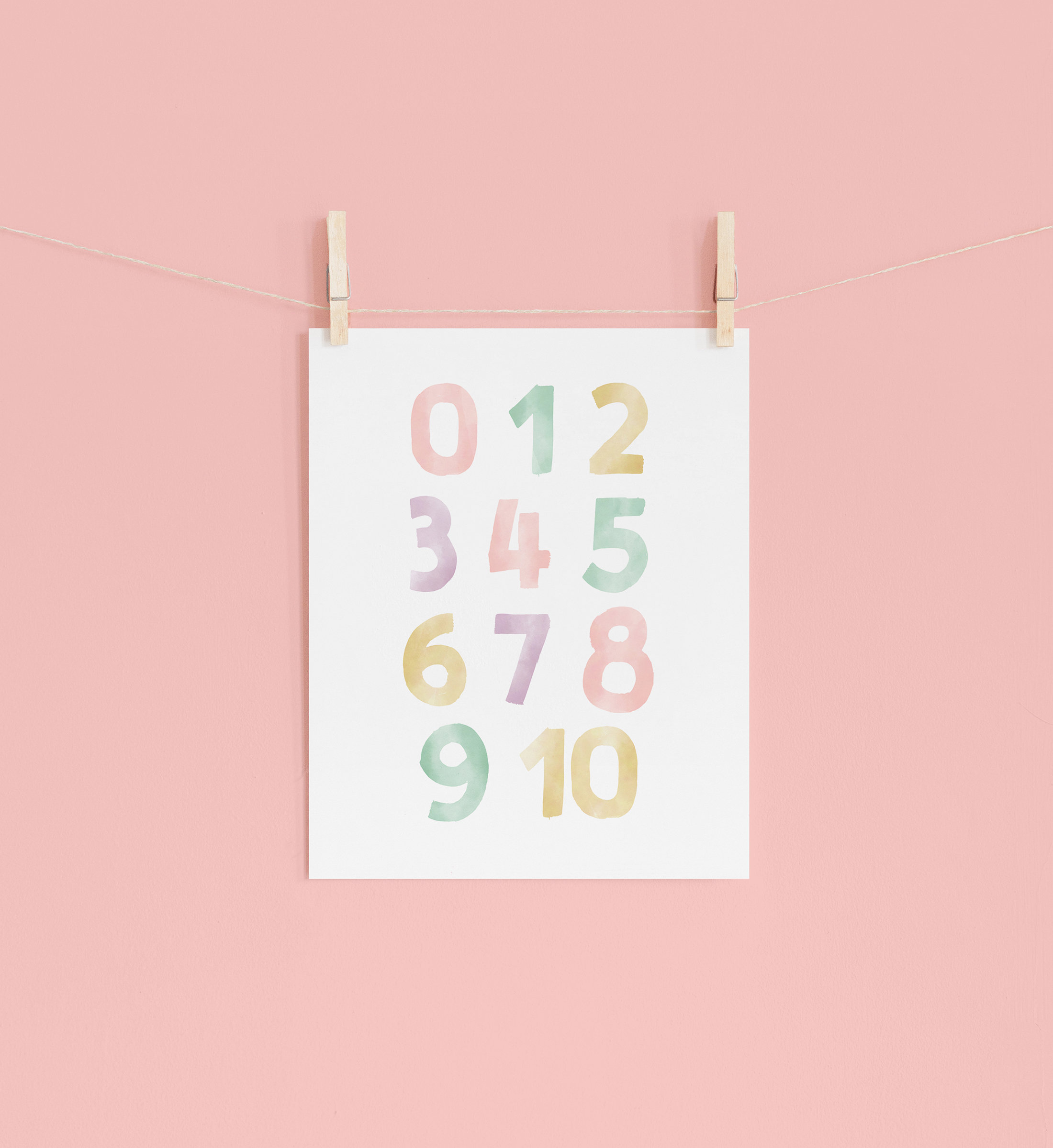 Pastel Nursery Wall Art ABC and Numbers Alphabet Print | Etsy