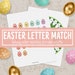 Printable Easter Activity Letter Matching Game Learning | Etsy