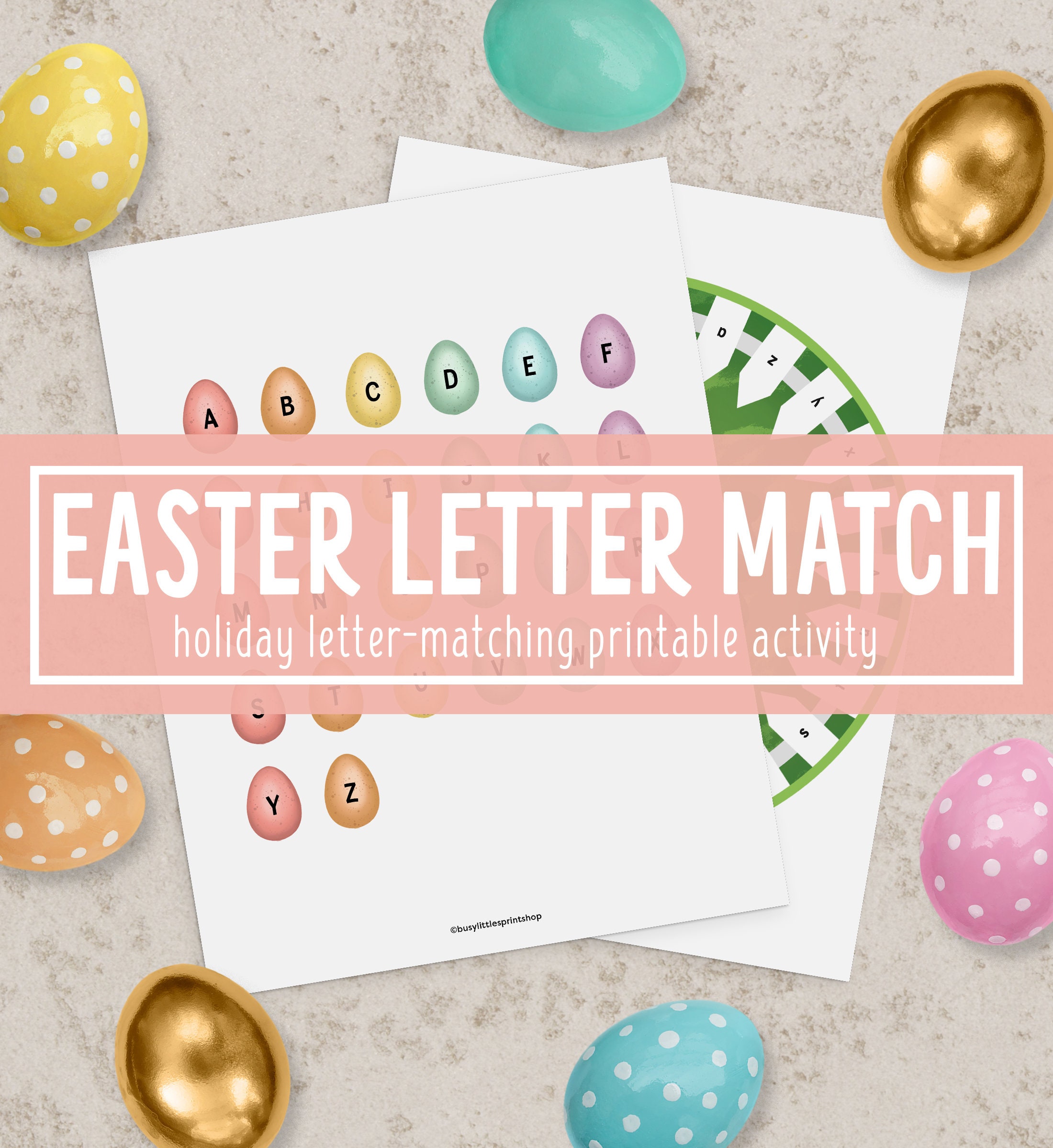 Printable Easter Activity Letter Matching Game Learning | Etsy